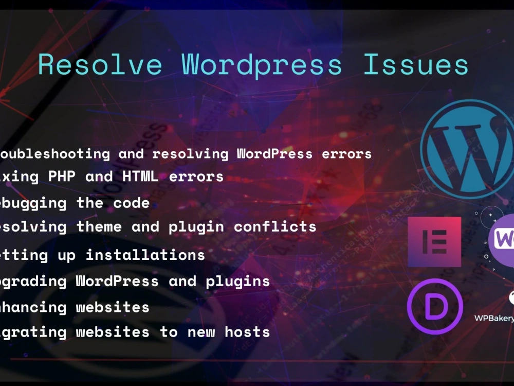 Resolved WordPress errors, design issues, customize website, and fix bugs | Upwork