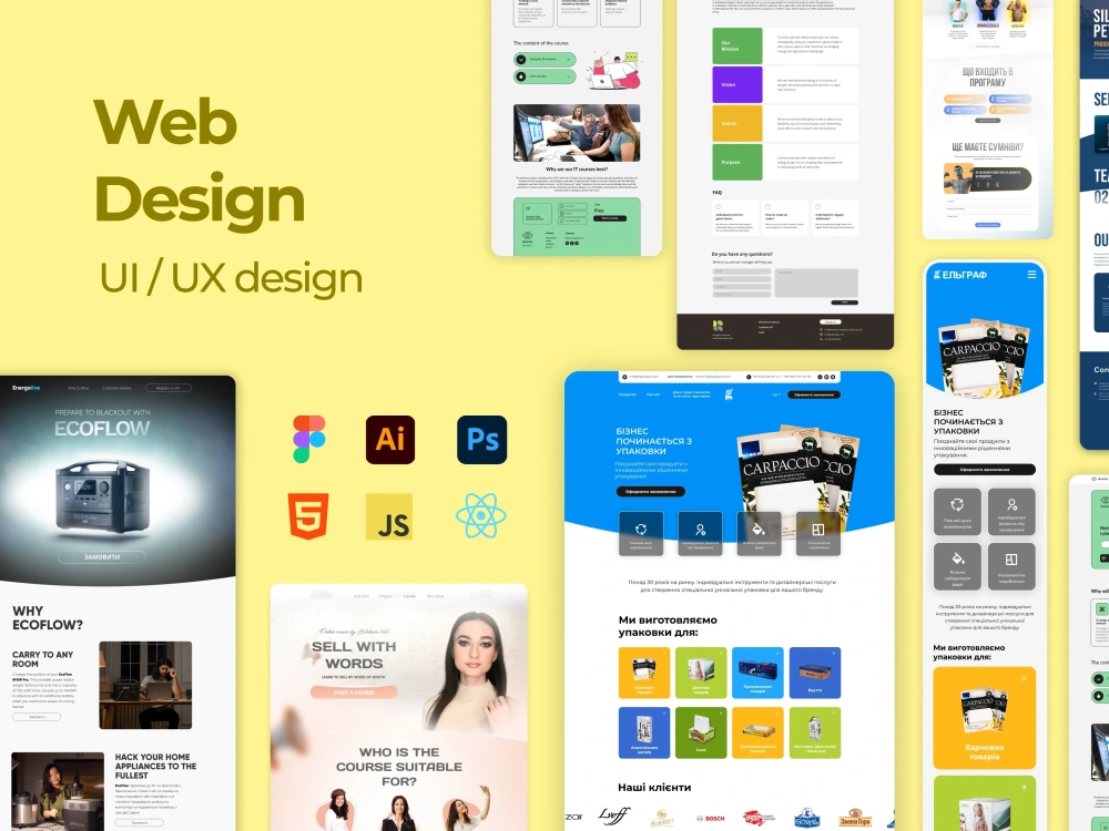 A modern solution website UX/UI design from proffessional eye ...
