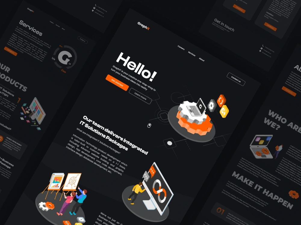 A modern solution website UX/UI design from proffessional eye ...