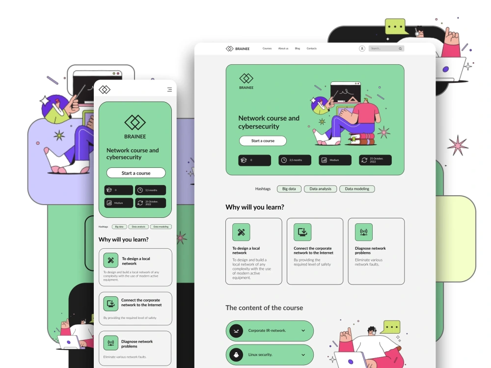 A Figma Web Design for your site with responsive UI/UX wireframing website | Upwork
