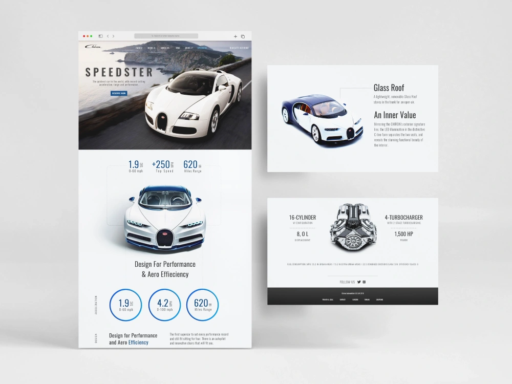 Modern website layout or landing page design PSD | Upwork