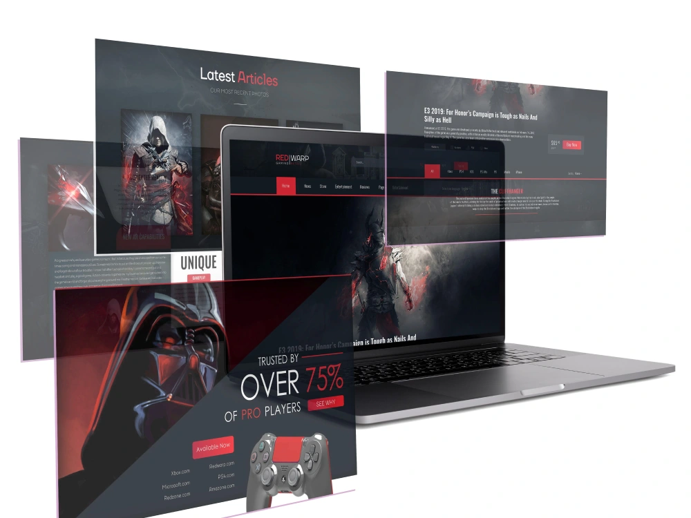 Modern website layout or landing page design PSD | Upwork