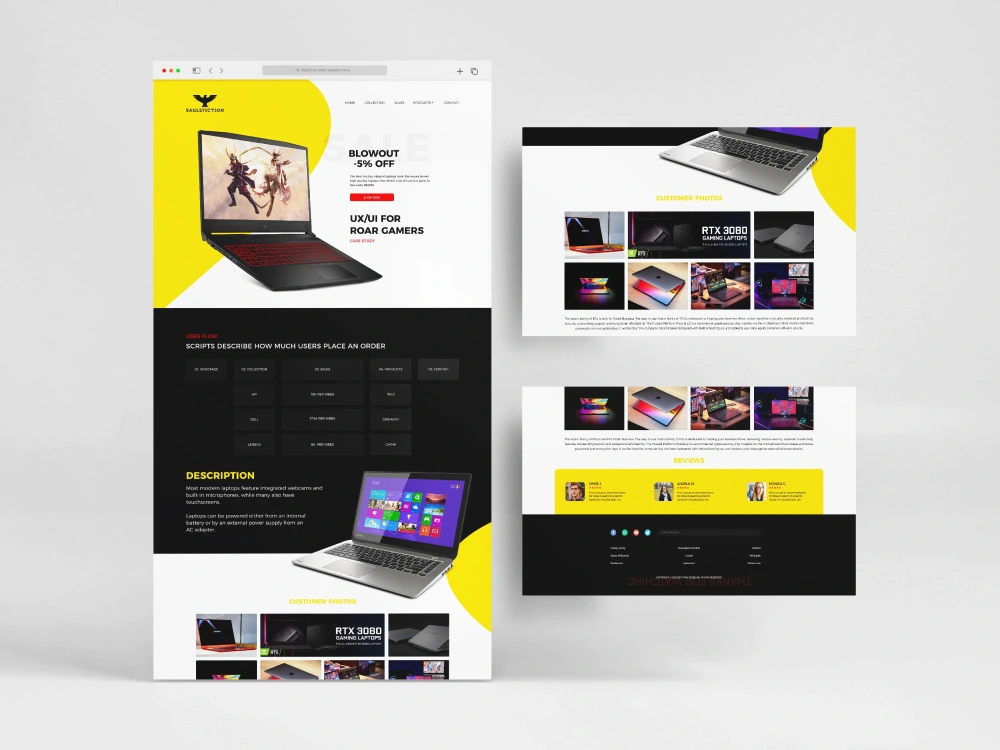 Modern website layout or landing page design PSD | Upwork