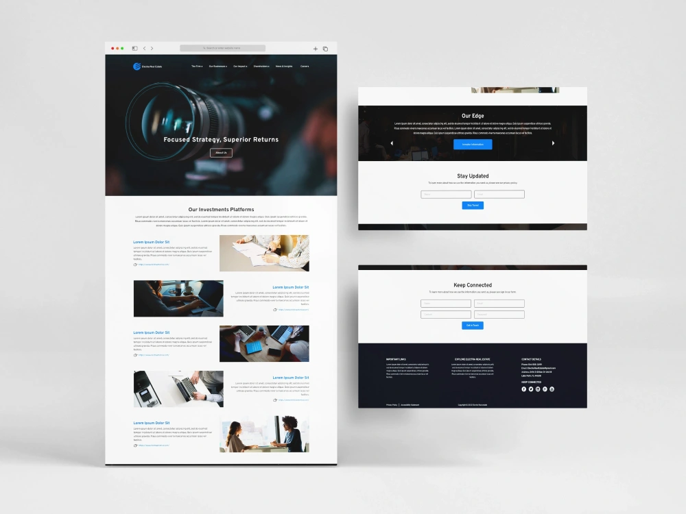 Modern website layout or landing page design PSD | Upwork