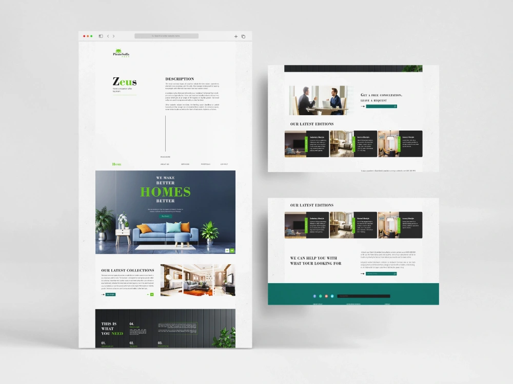 Modern website layout or landing page design PSD | Upwork
