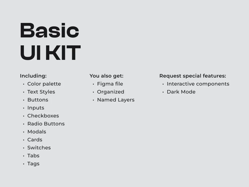 Simple UI KIT in Figma in 3 days! | Upwork