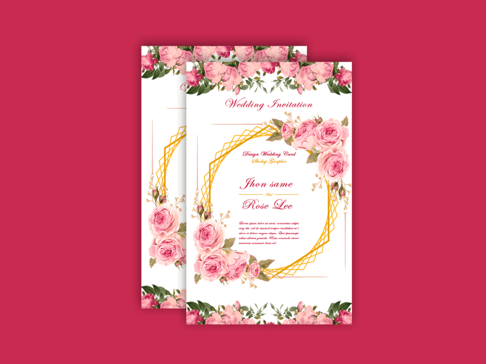 A beautiful and professional wedding invitation design | Upwork