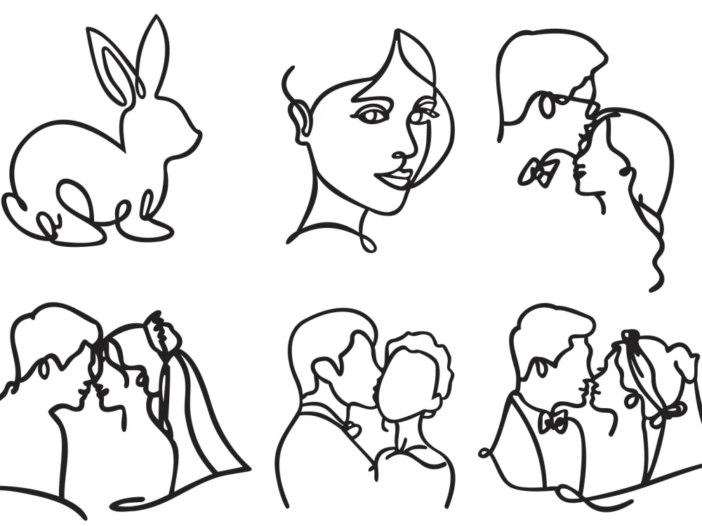 A custom minimalist line art illustration with printable resolution ...