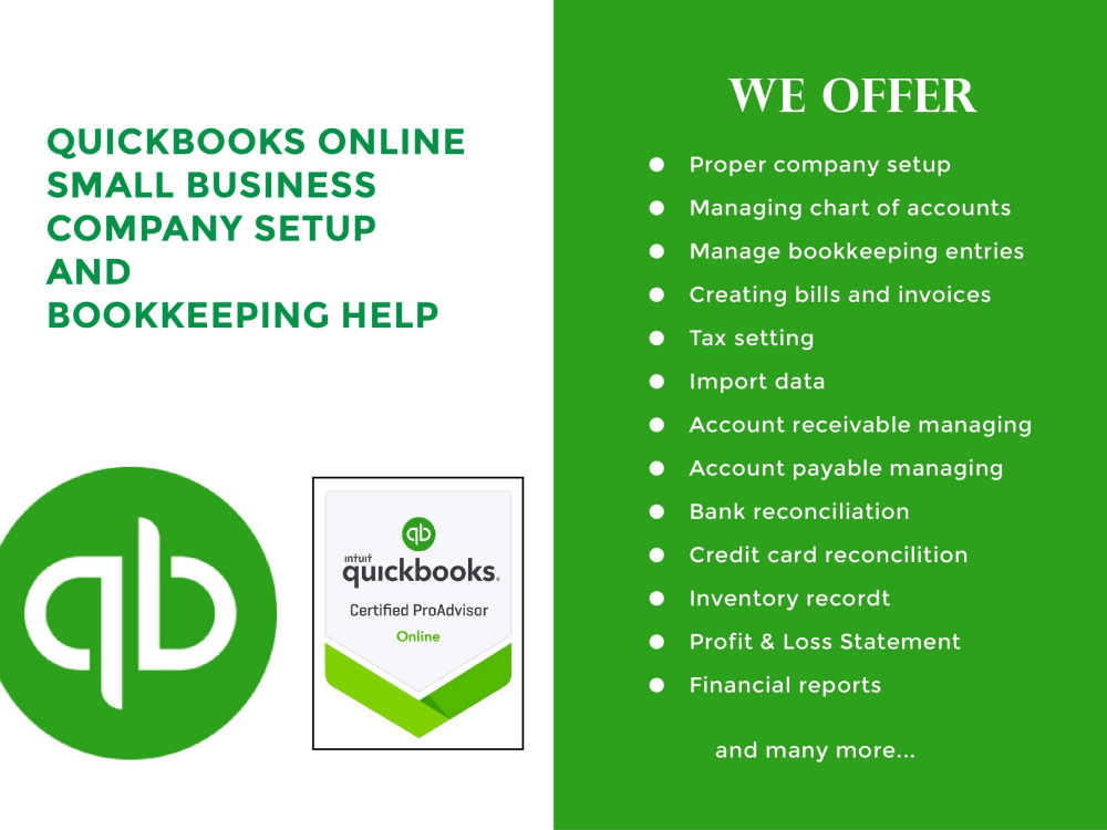 Bookkeeping for QuickBooks online | Upwork