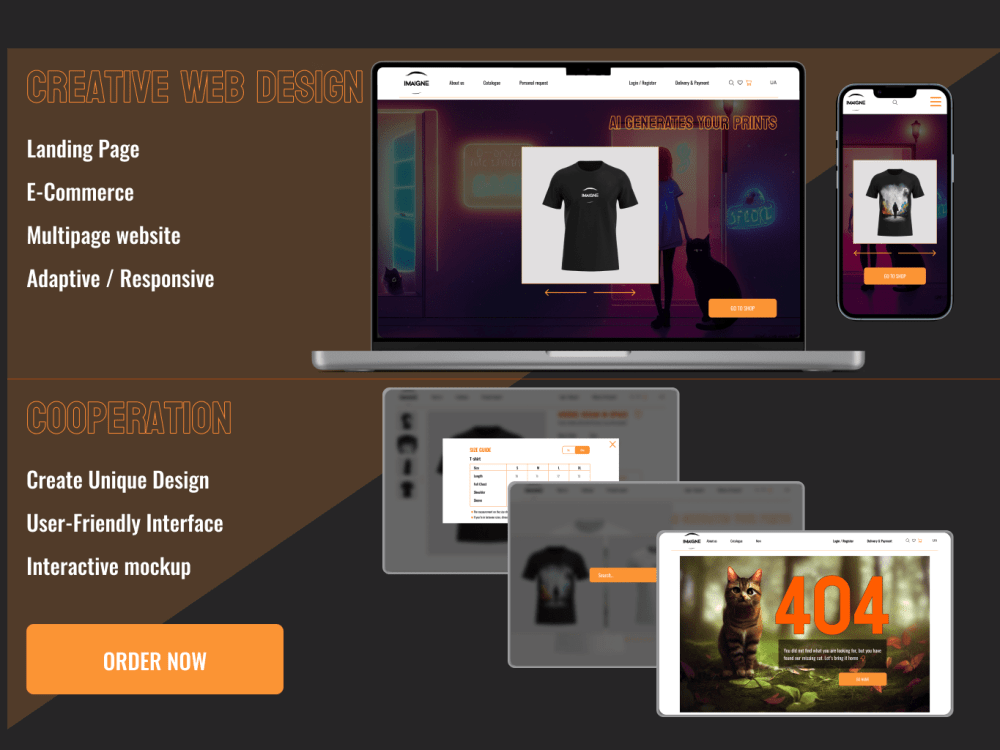 A stylish responsive/adaptive website UI UX Design and interactive ...