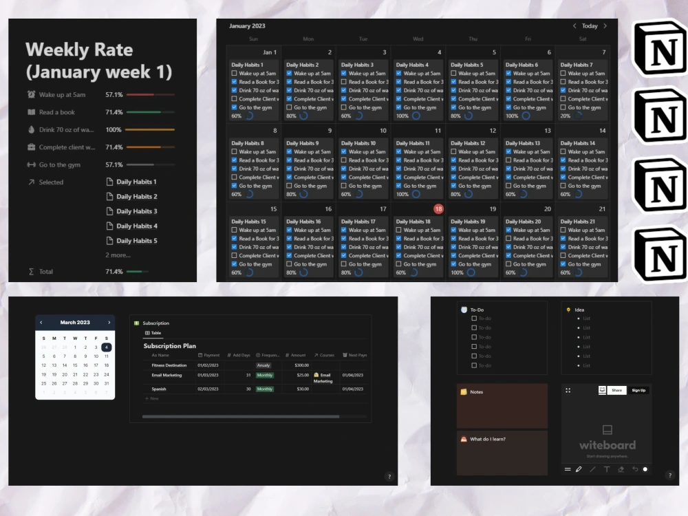 A custom Notion Templates | Upwork