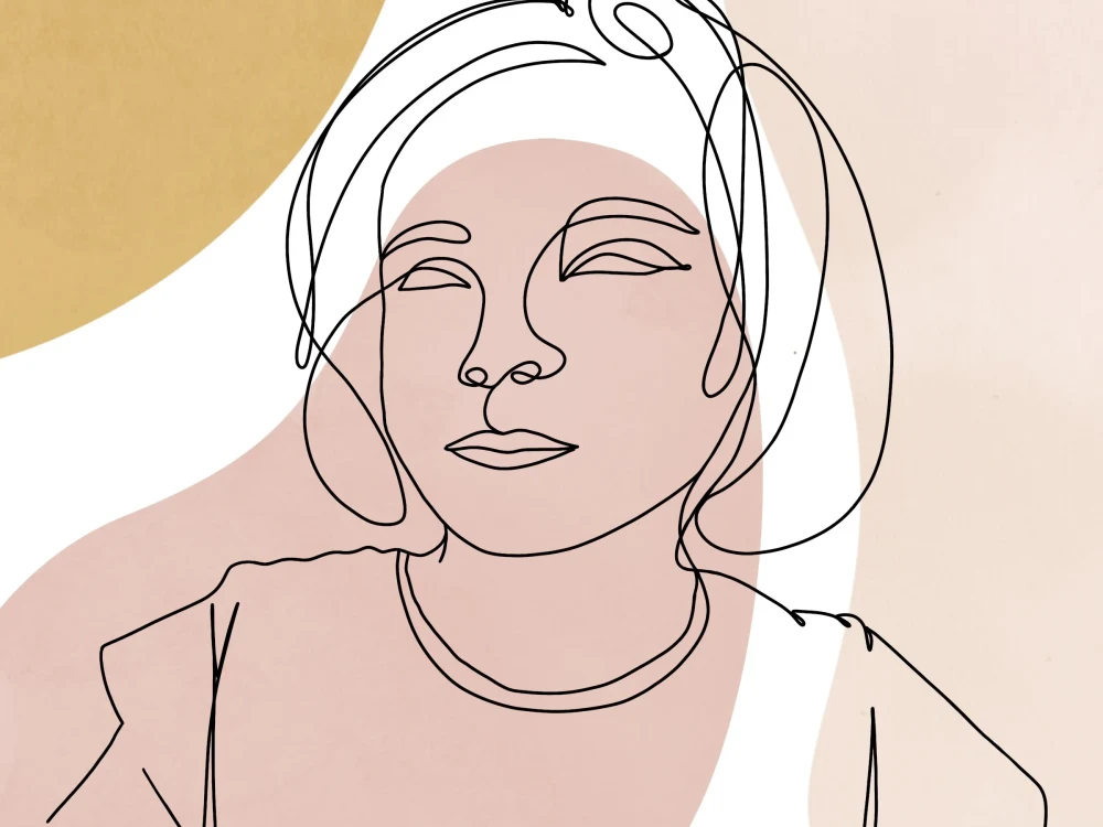 Mid Century Modern Line Art Portrait | Upwork