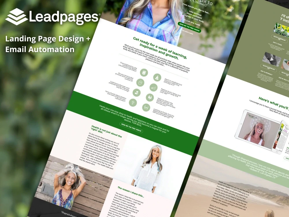A Leadpages landing page with email automation for your sales funnel ...