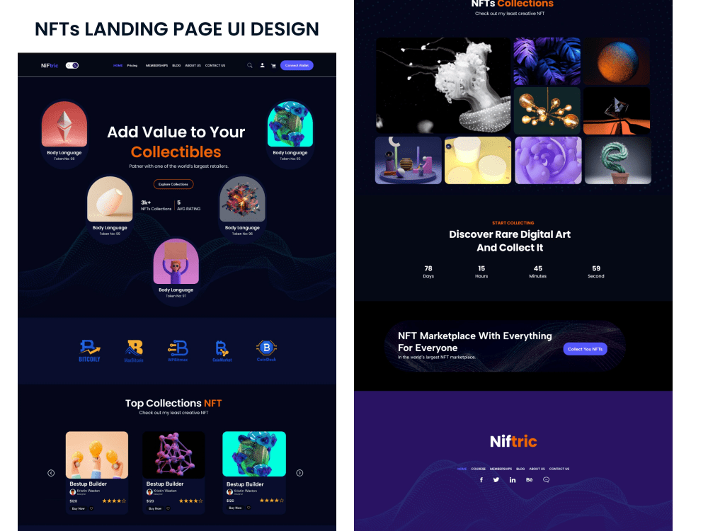 Modern landing page UI UX design, web UI design | Upwork