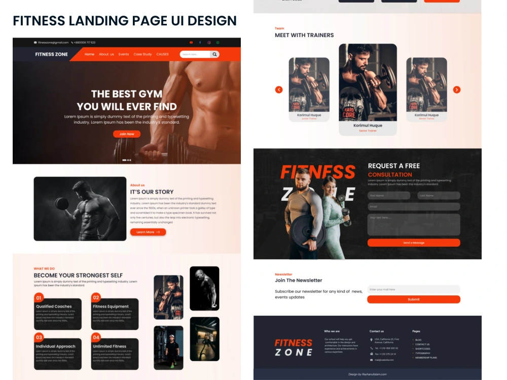 Modern landing page UI UX design, web UI design | Upwork