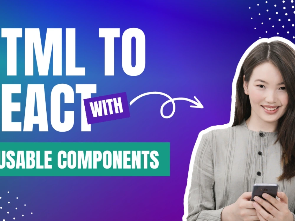 Converted html to reusable functional react component for your web app | Upwork