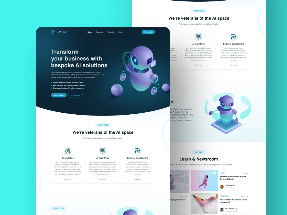 A modern website design in figma | Upwork
