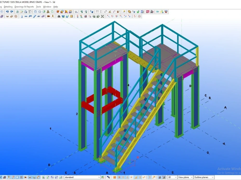 3d model, drawings and detailing of steel structures in tekla ...
