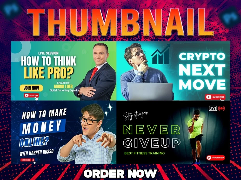 Eye-catching and attractive Youtube thumbnail for your channel | Upwork