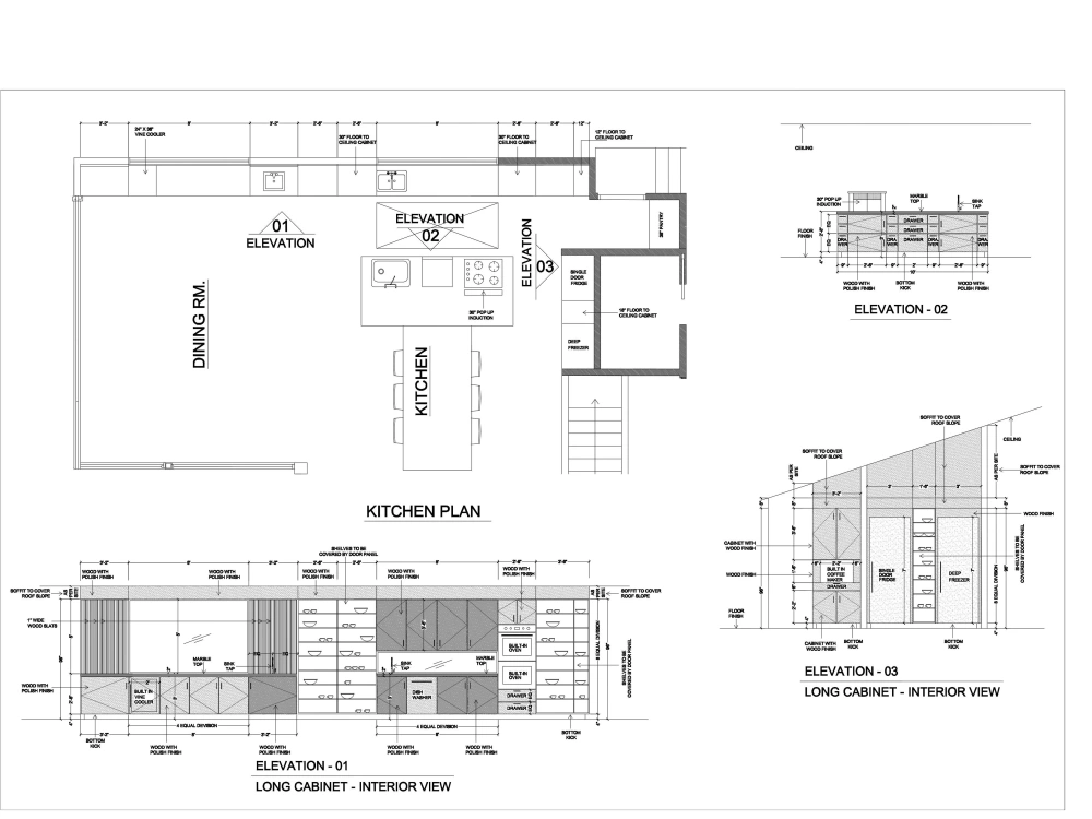Professional Kitchen drawings in AutoCAD | Upwork