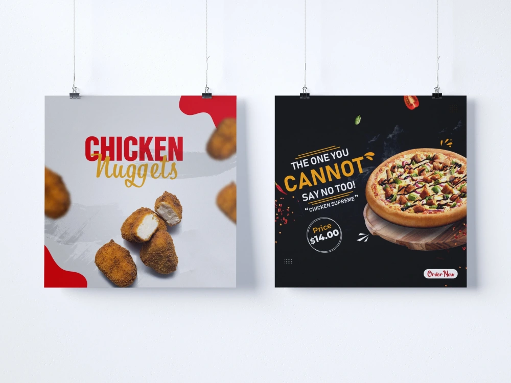 Food banners and food social media design with 24hrs | Upwork