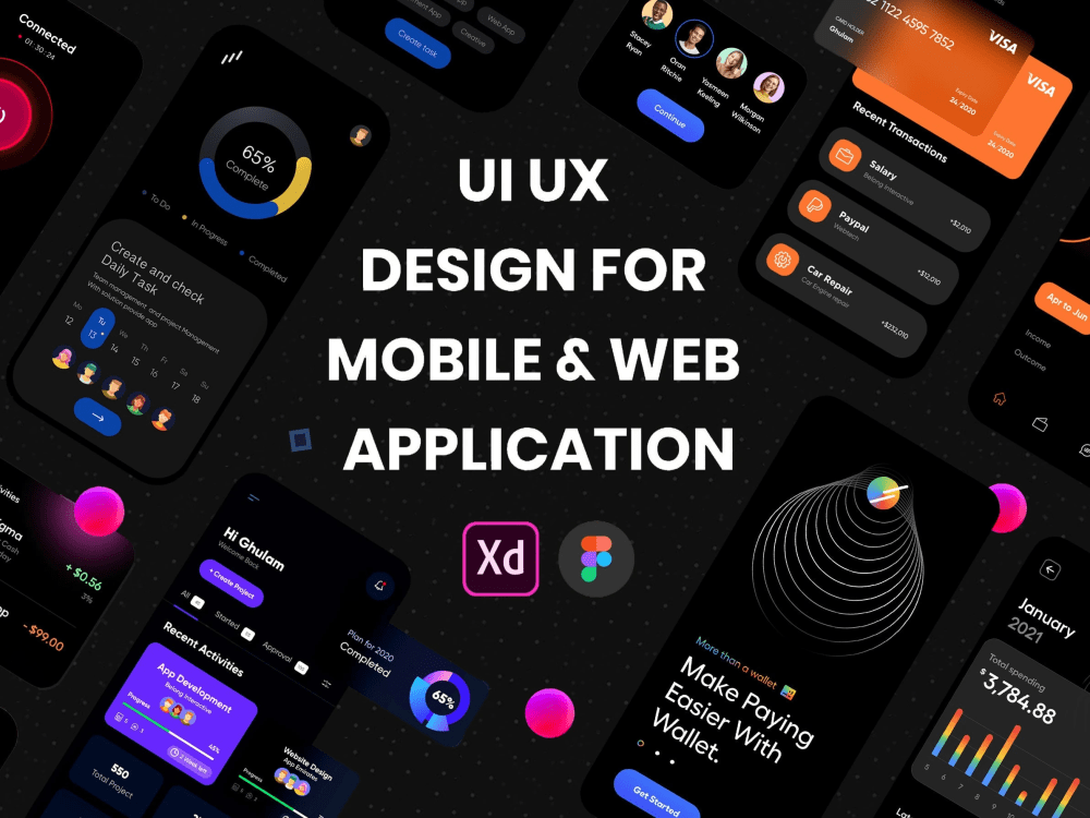 Mobile app ui ux / web ui ux design / ui ux designer in Figma / AdobeXD | Upwork