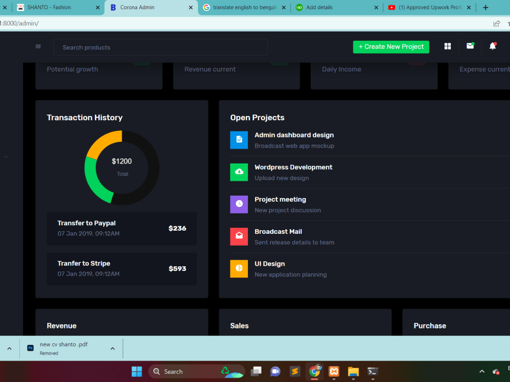 How to Create a Store Website and admin dashboard. | Upwork