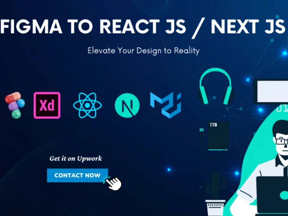 Figma, psd, xd to react js | Upwork