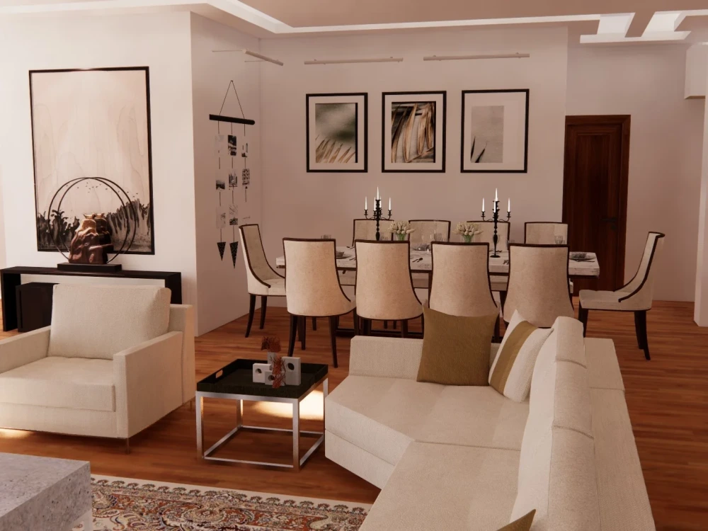 Architectural map of the villa with AutoCAD 2D . 3D rendering . sketchup | Upwork