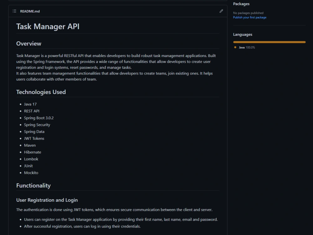 Task Manager API where users can schedule tasks in teams or for themselves | Upwork