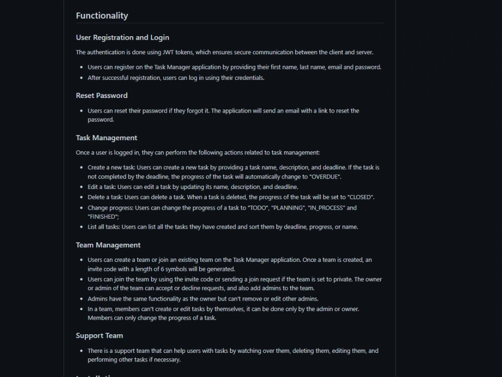 Task Manager API where users can schedule tasks in teams or for ...