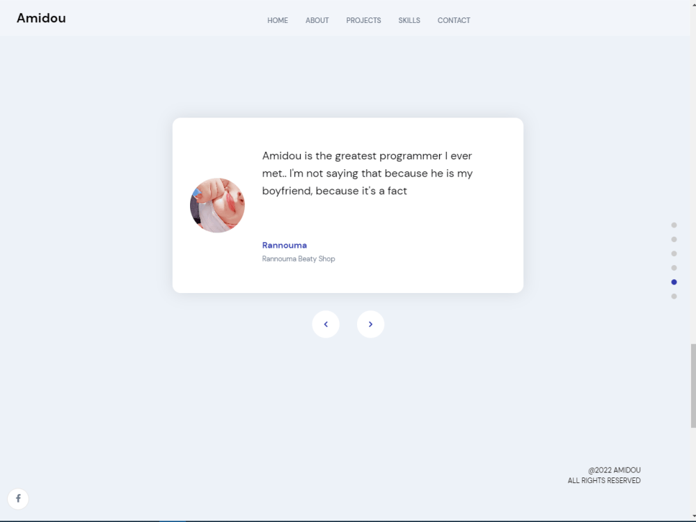 An amawing personal portfolio made with ReactJs and Sanity io | Upwork