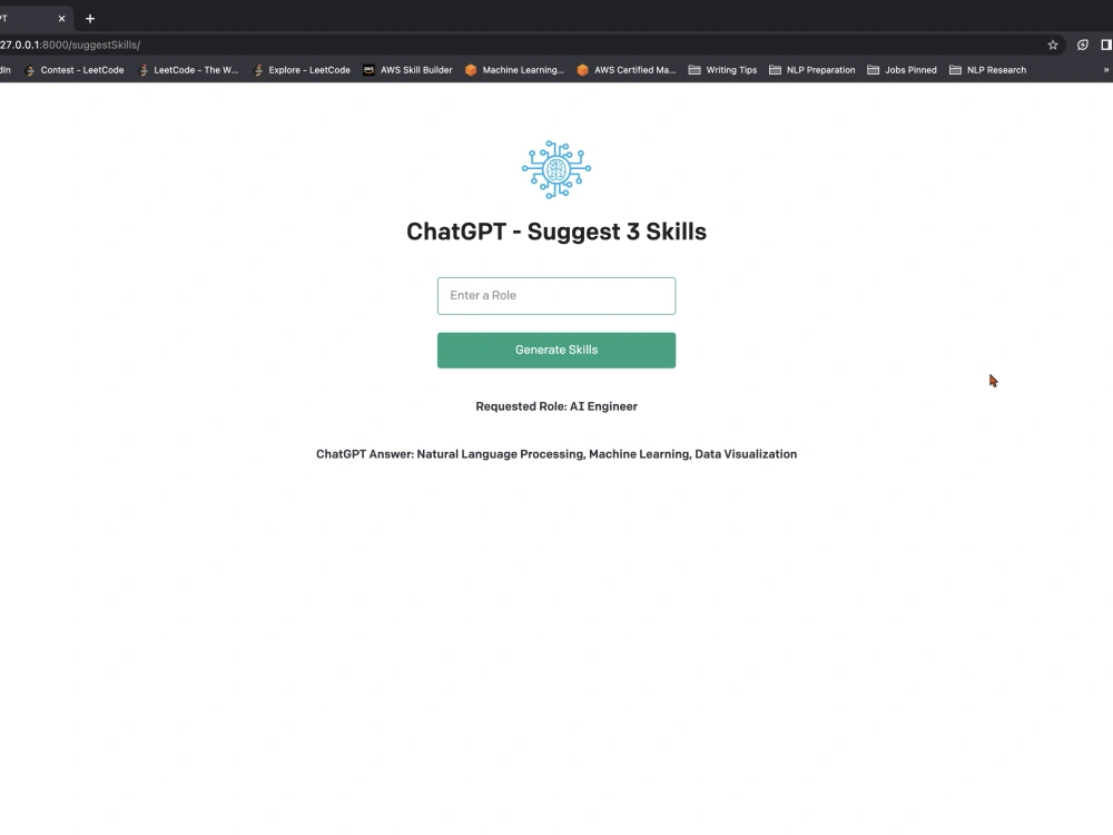 Customised domain-specific ChatGPT-based Python and/or Django Application | Upwork