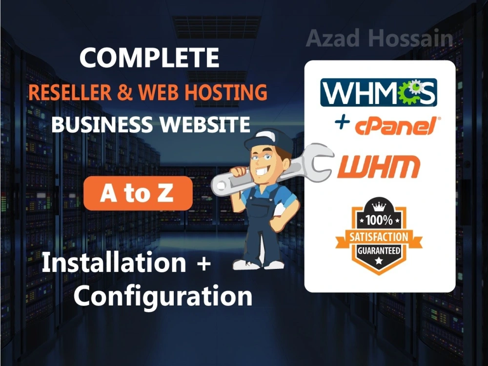 Full web hosting, reseller business with whmcs set up or whm cpanel ...