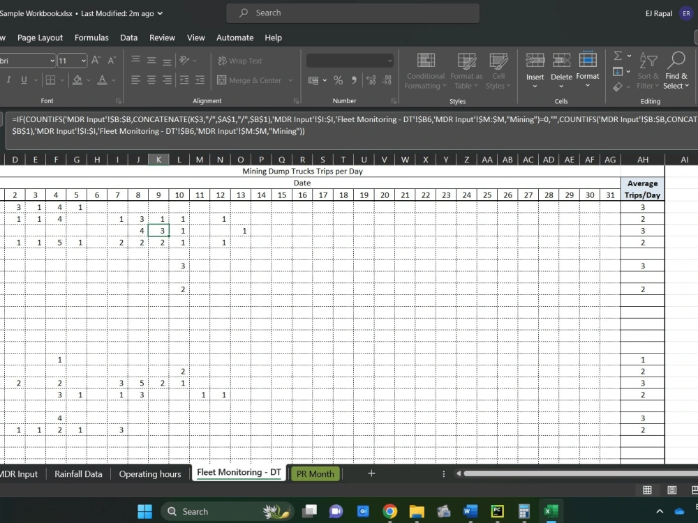 An Excel Workbook with templates of automated reports (with graphs ...