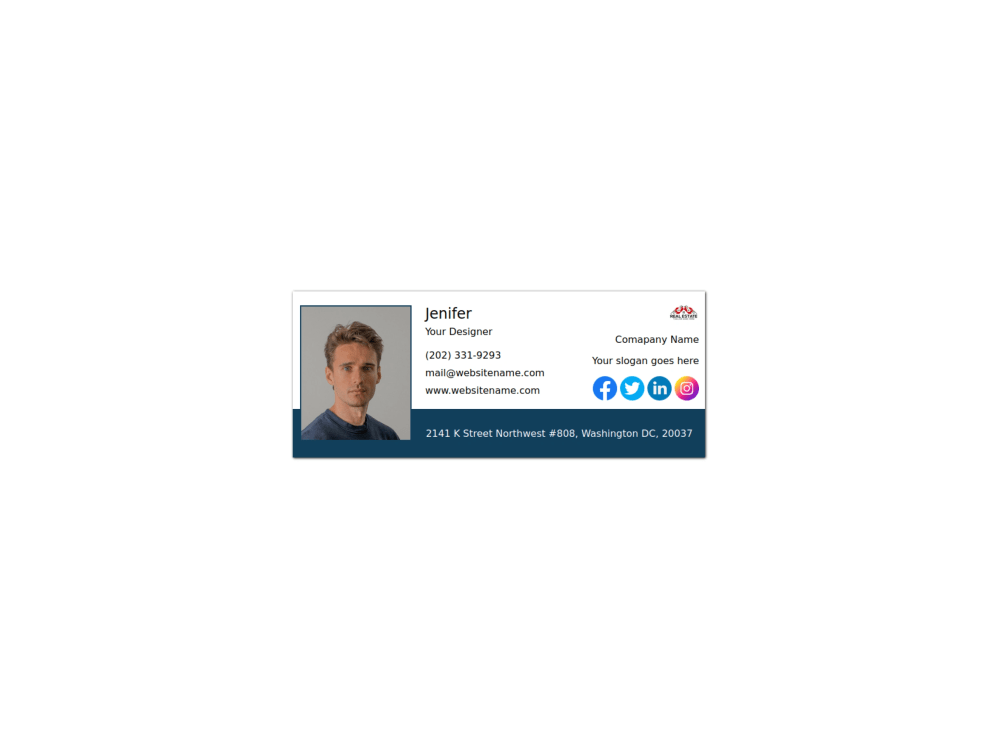 Clickable and responsive HTML email signature, Gmail, Outlook signature ...
