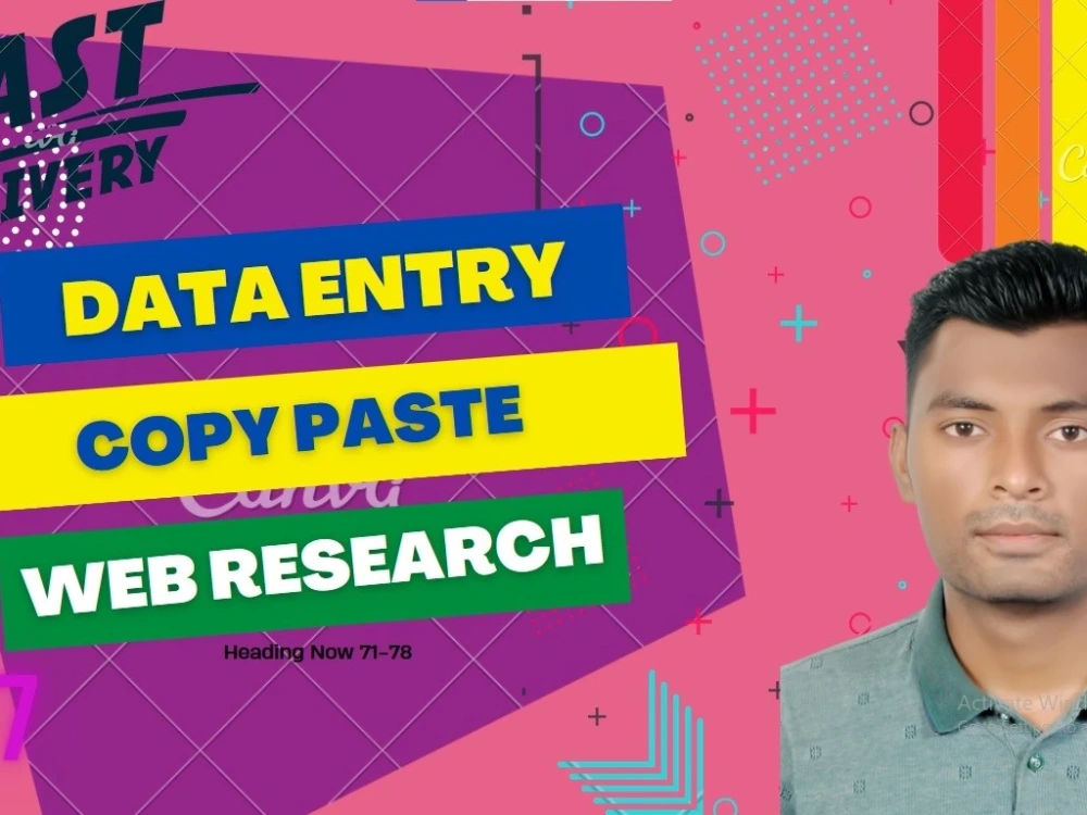 Excel Data Entry Copy Paste Web Research Upwork