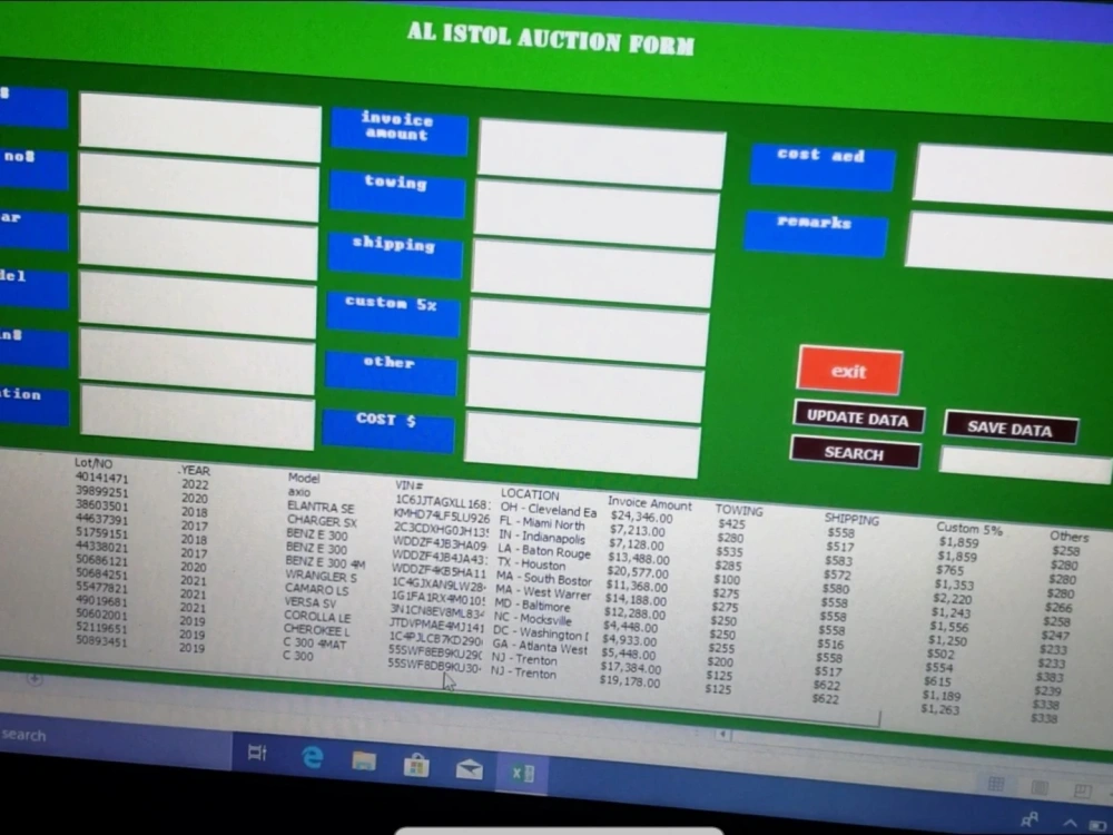 Excel custom userform for Dataentry | Upwork