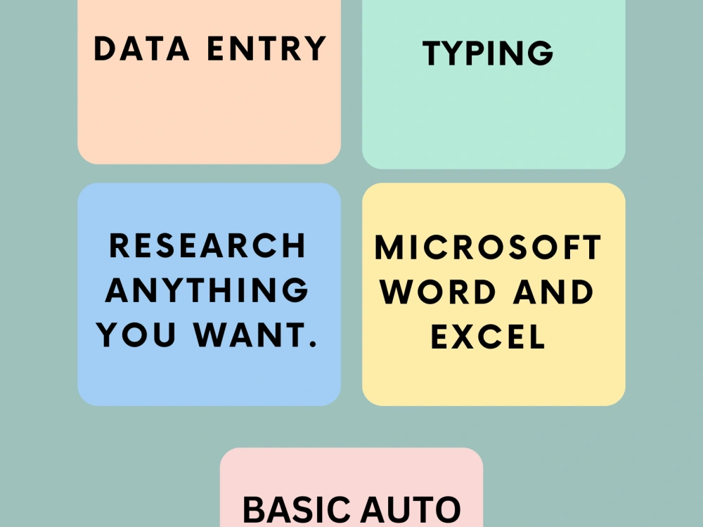 Research, typing, AutoCAD, Dialux, data entry, Microsoft Word, and ...