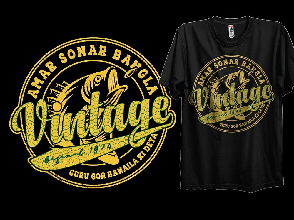 An Awesome Retro Vintage Custom T-shirt Design | Upwork