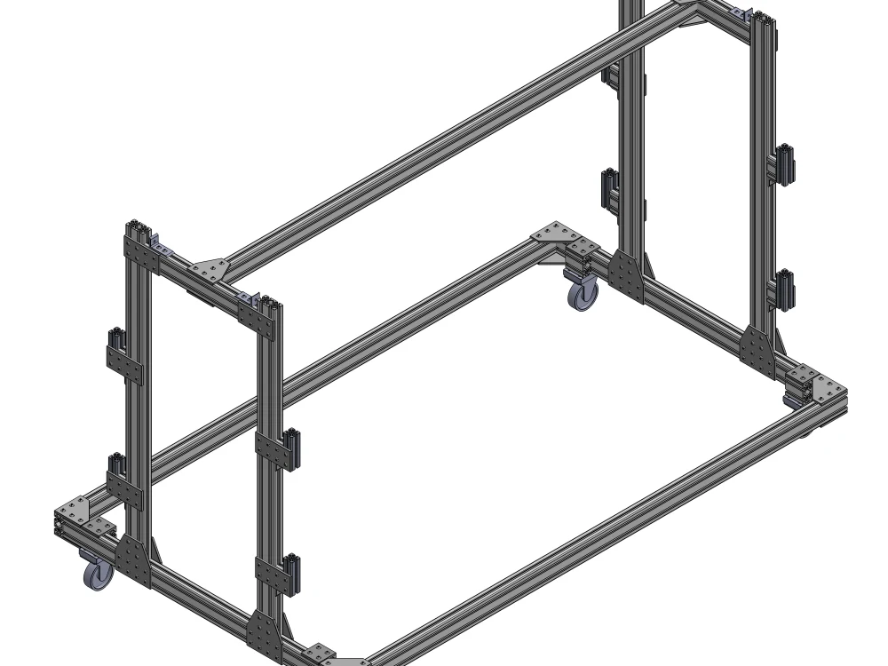 3D design of aluminum extrusion T, V Slot frame-based structure ...