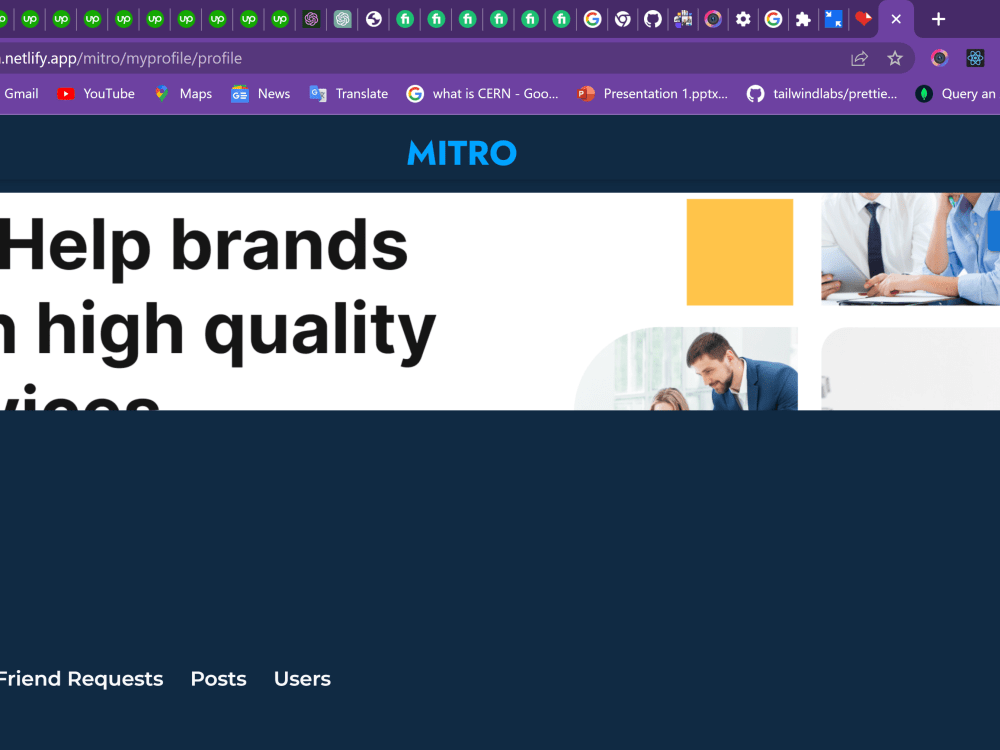React/next/tailwind/MUI/ANT design responsive web app | Upwork