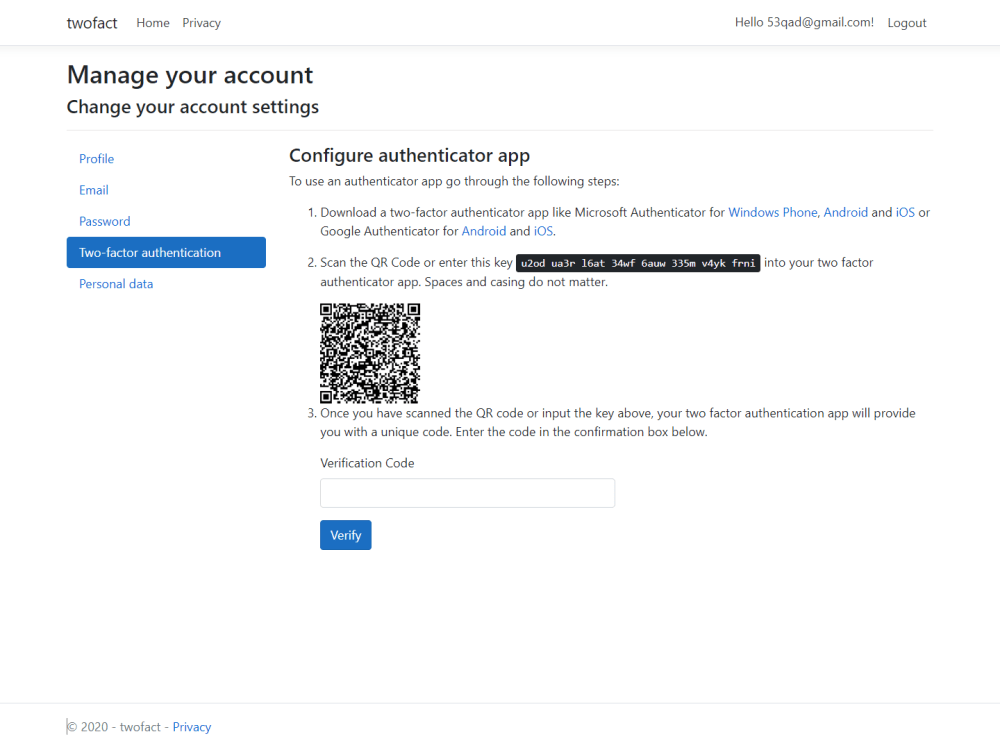 Integration with google/Microsoft authenticator | Upwork