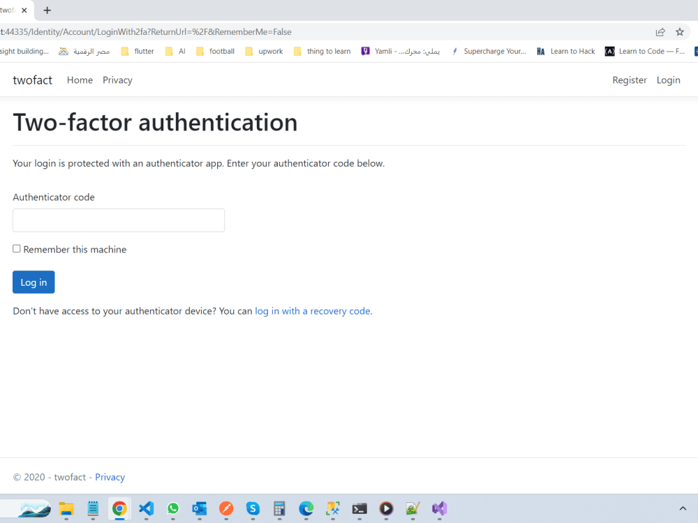 Integration with google/Microsoft authenticator | Upwork
