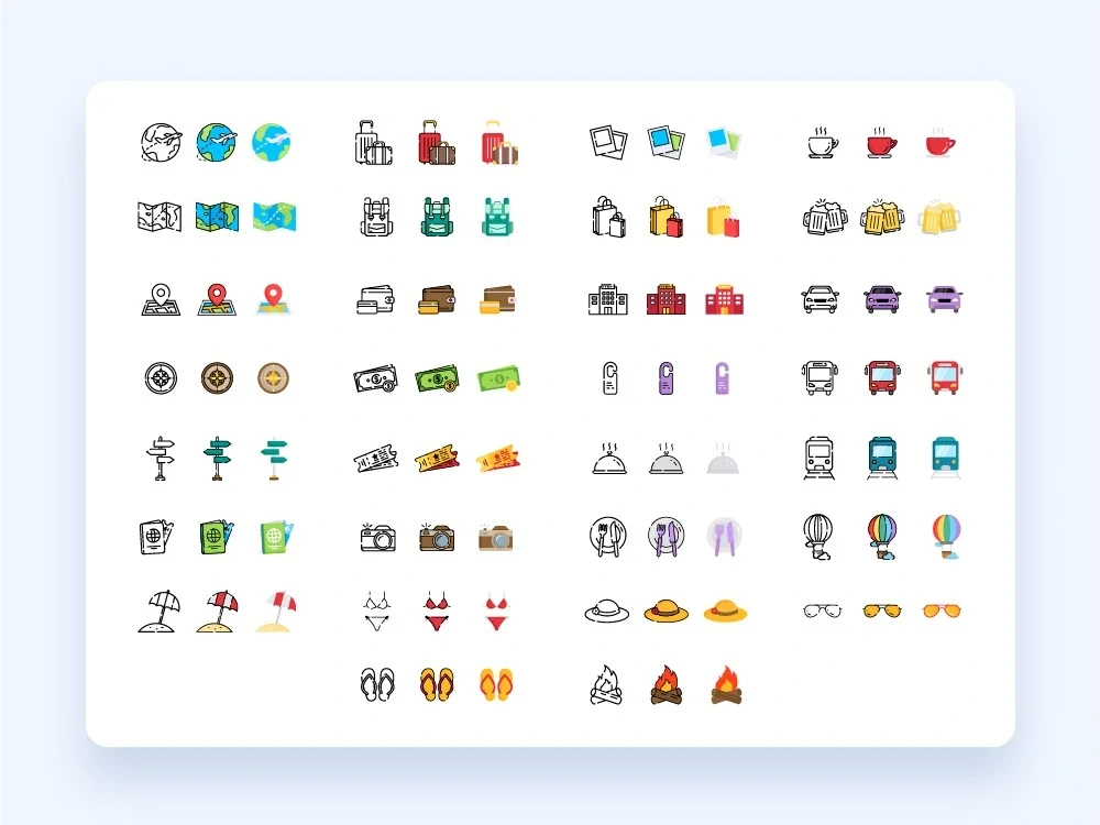 30 icons with 3 different styles | Upwork