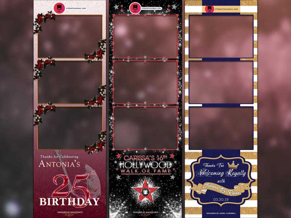 A photo strip template for your photo booth | Upwork