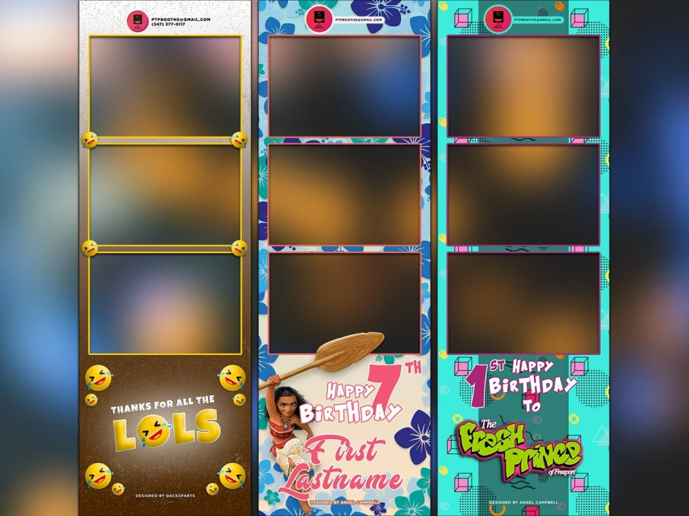 A photo strip template for your photo booth | Upwork