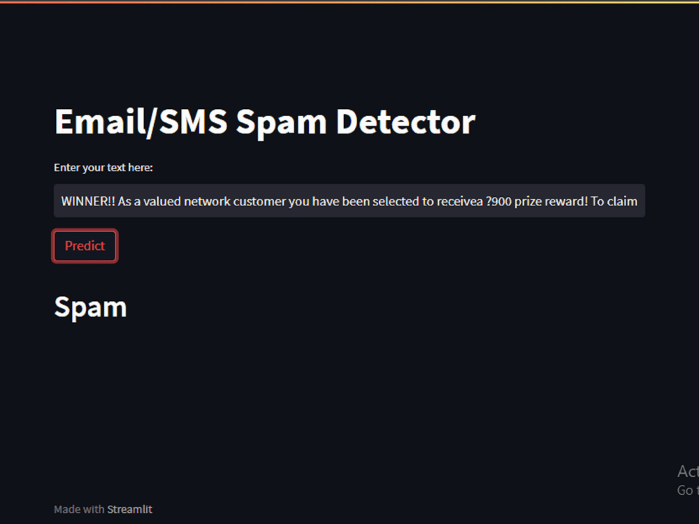 SMS/Email Spam Detection System | Upwork