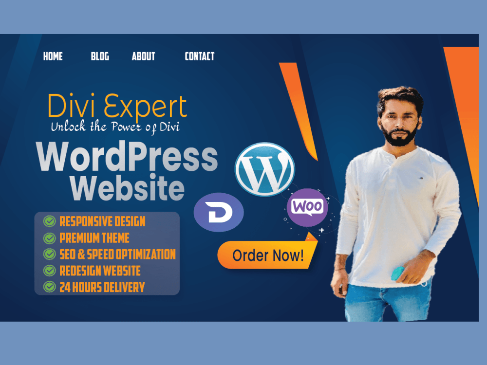 Professional WordPress website design using the Divi theme within 24 hours | Upwork
