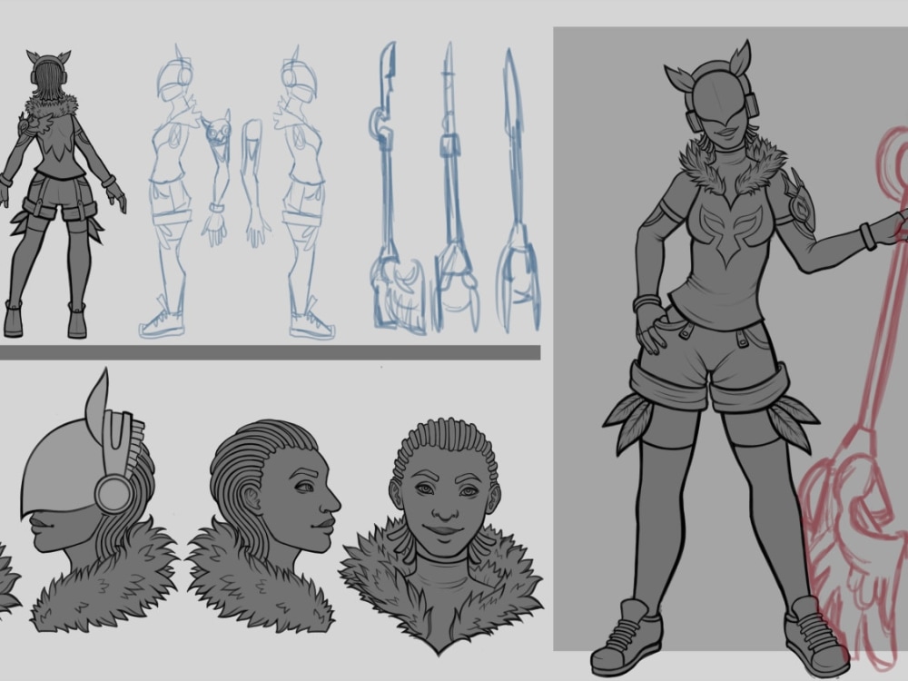 A epic 2d character sheet and 2d character design, 2d character ...